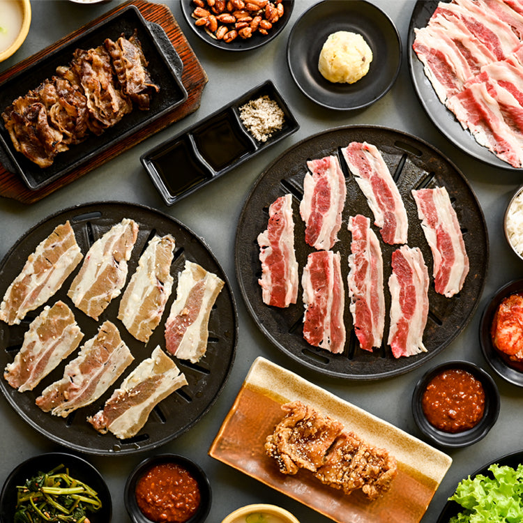 All Beef Mega Meat BBQ Set for 4 Persons – Soban K-Town Grill