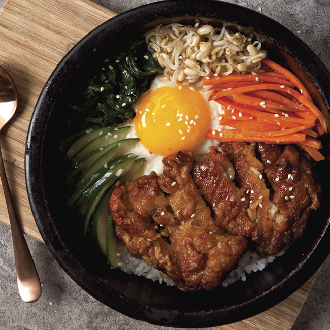 Ultimate Chicken Bap – Soban K-Town Grill